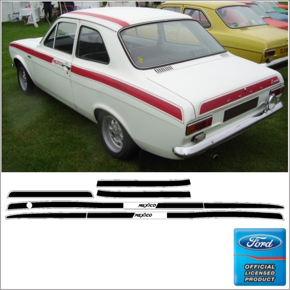 Ford Escort Mk1 Mexico Stripe Kit Decals Stickers RS GT AVO Stripes | eBay