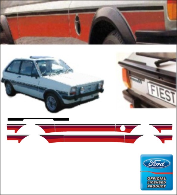 Ford Fiesta Mk1 Supersport Stripe Kit Decals Stickers Stripes 1.3 OHV ...