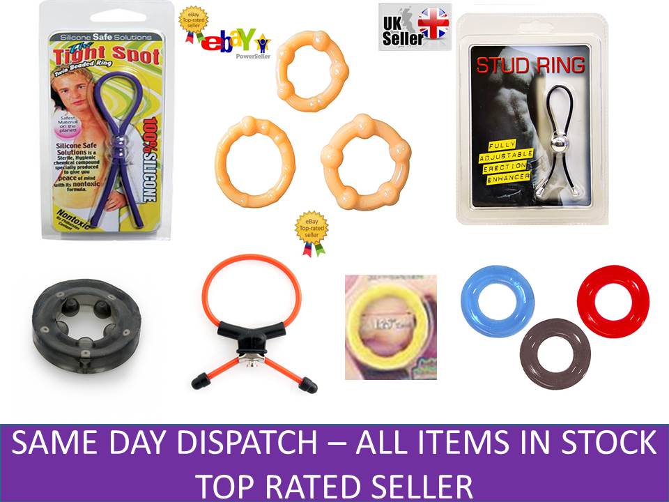 ERECTION RINGS ERECTILE DYSFUNCTION IMPOTENCE AID DELAY AID **MANY ...