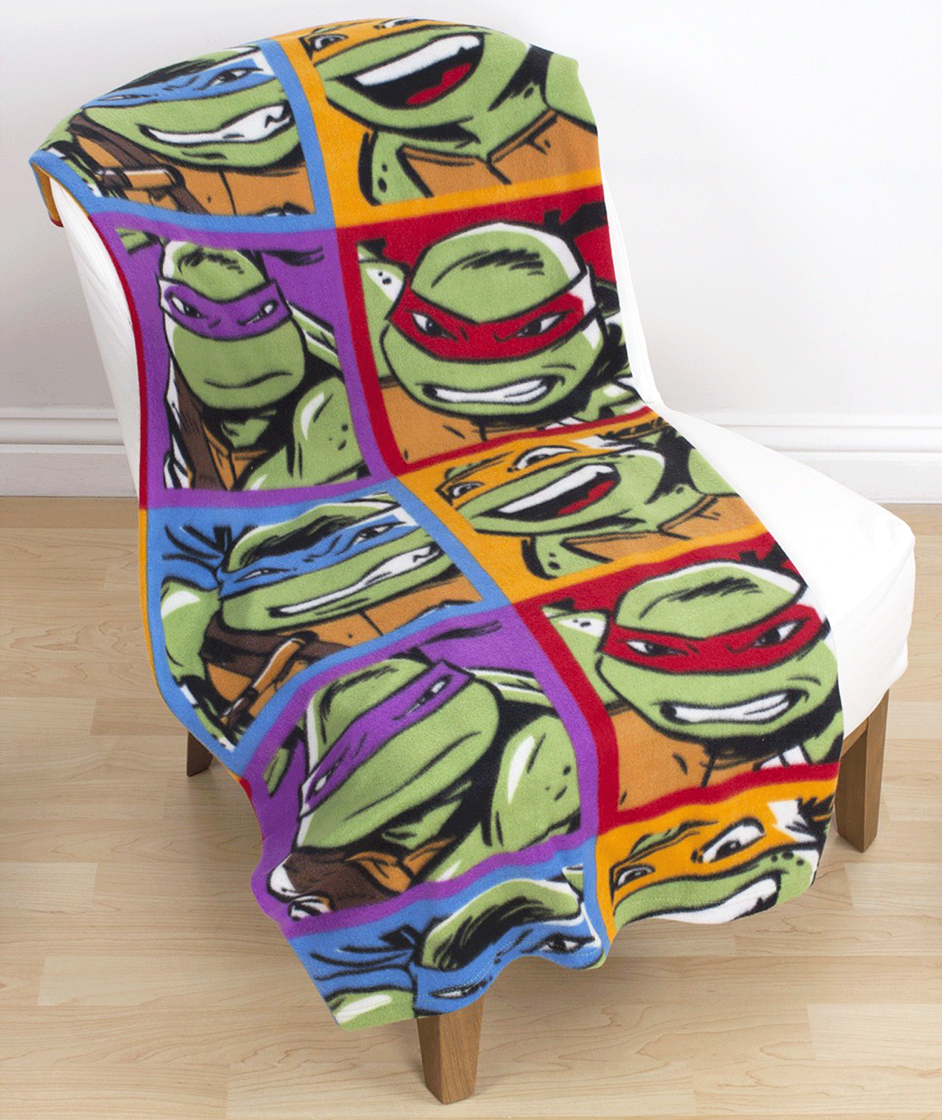 TEENAGE MUTANT NINJA TURTLES DUDES PANEL FLEECE BLANKET THROW SNUGGLE ...