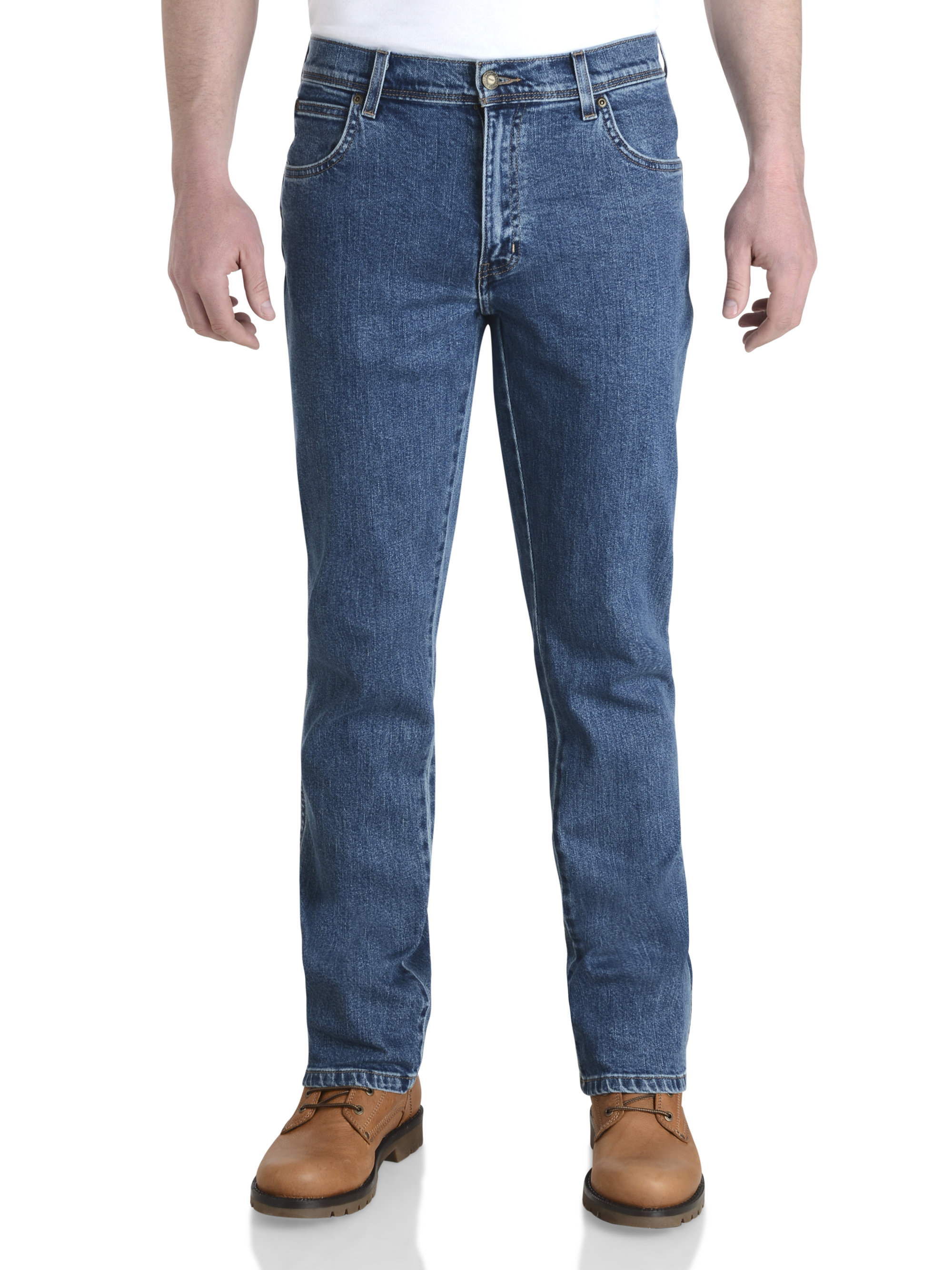 Wrangler Durable Stretch Denim Jeans Regular Fit Rinsewash Darkstone ...
