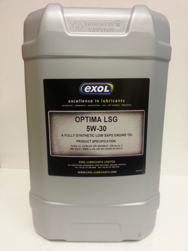 EXOL FULLY SYNTHETIC ENGINE OIL DEXOS 2 5W/30 VAUXHALL NISSAN 20 LITRE ...