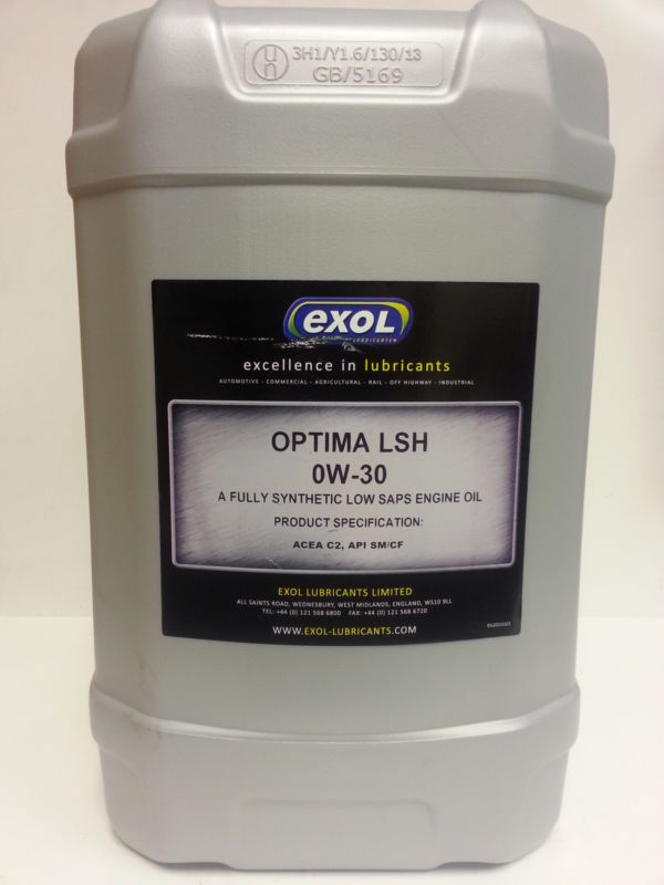 EXOL FULLY SYNTHETIC ENGINE OIL 0W30 LOW ASH FOR CARS FITTED WITH DPF ...