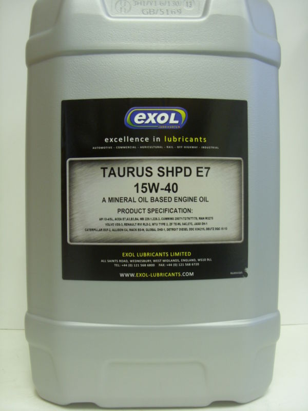 EXOL ENGINE OIL 15W40 ACEA E7 PENTA MARINE DIESEL OIL VOLVO VDS3 ...